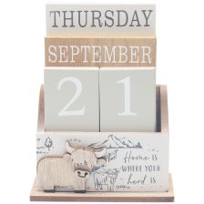 Highland Cow Calendar Block – Timeless Treasures Gifts & Décor