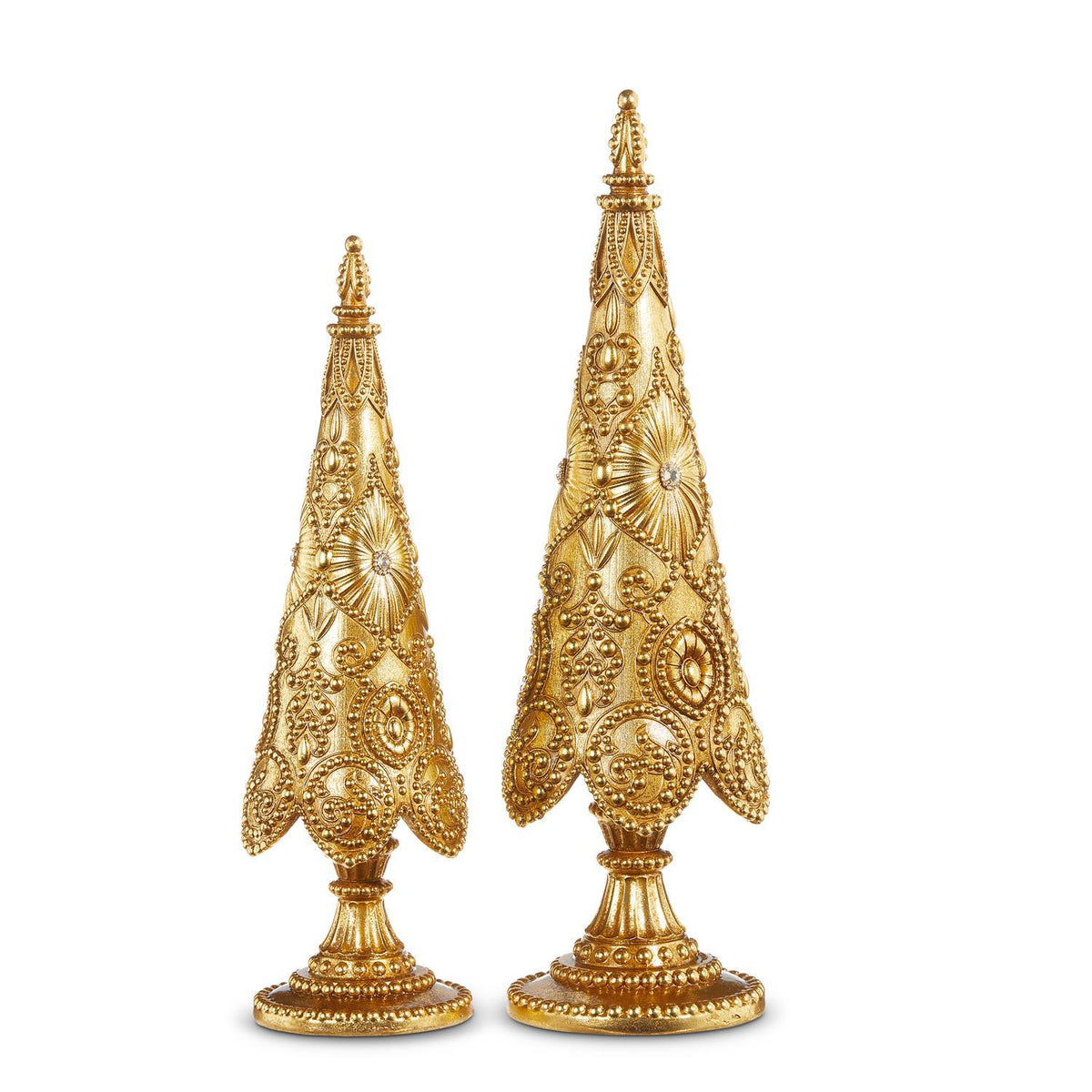 Set Of Gold Trees Embellished – Timeless Treasures Gifts & Décor