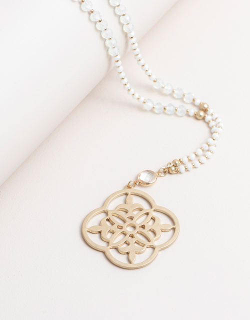 Filigree Medallion Beaded Necklace – Timeless Treasures Gifts & Décor