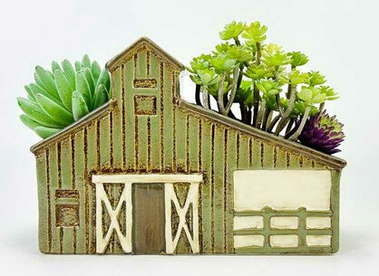 Ceramic Barn Planter – Timeless Treasures Gifts & Décor